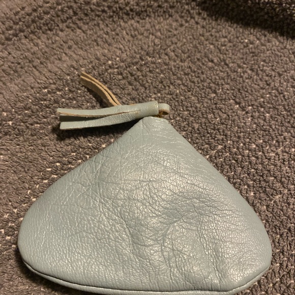 Accessories | Fiocchi Firenze Blue Leather Triangle Coin Change Purse ...